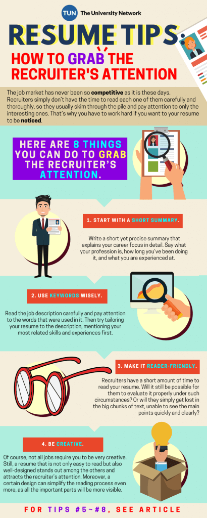 Resume Tips: How to Grab the Recruiter’s Attention | TUN