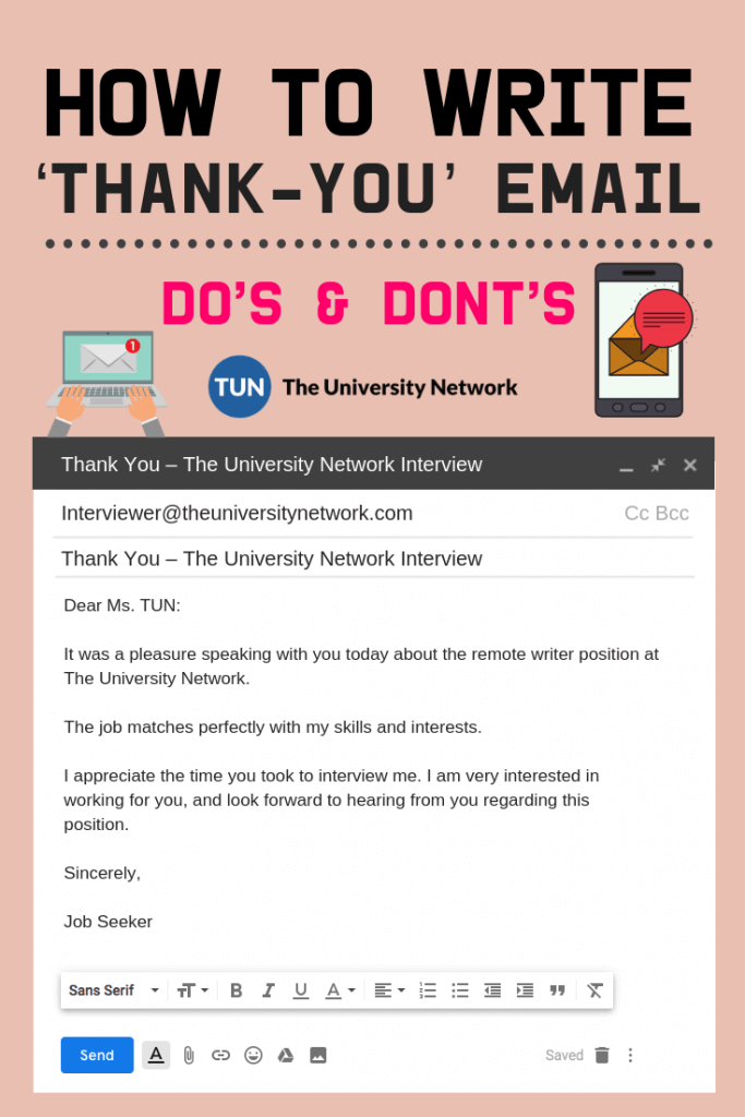 How to Write A ‘Thank-You’ Email After an Interview | TUN