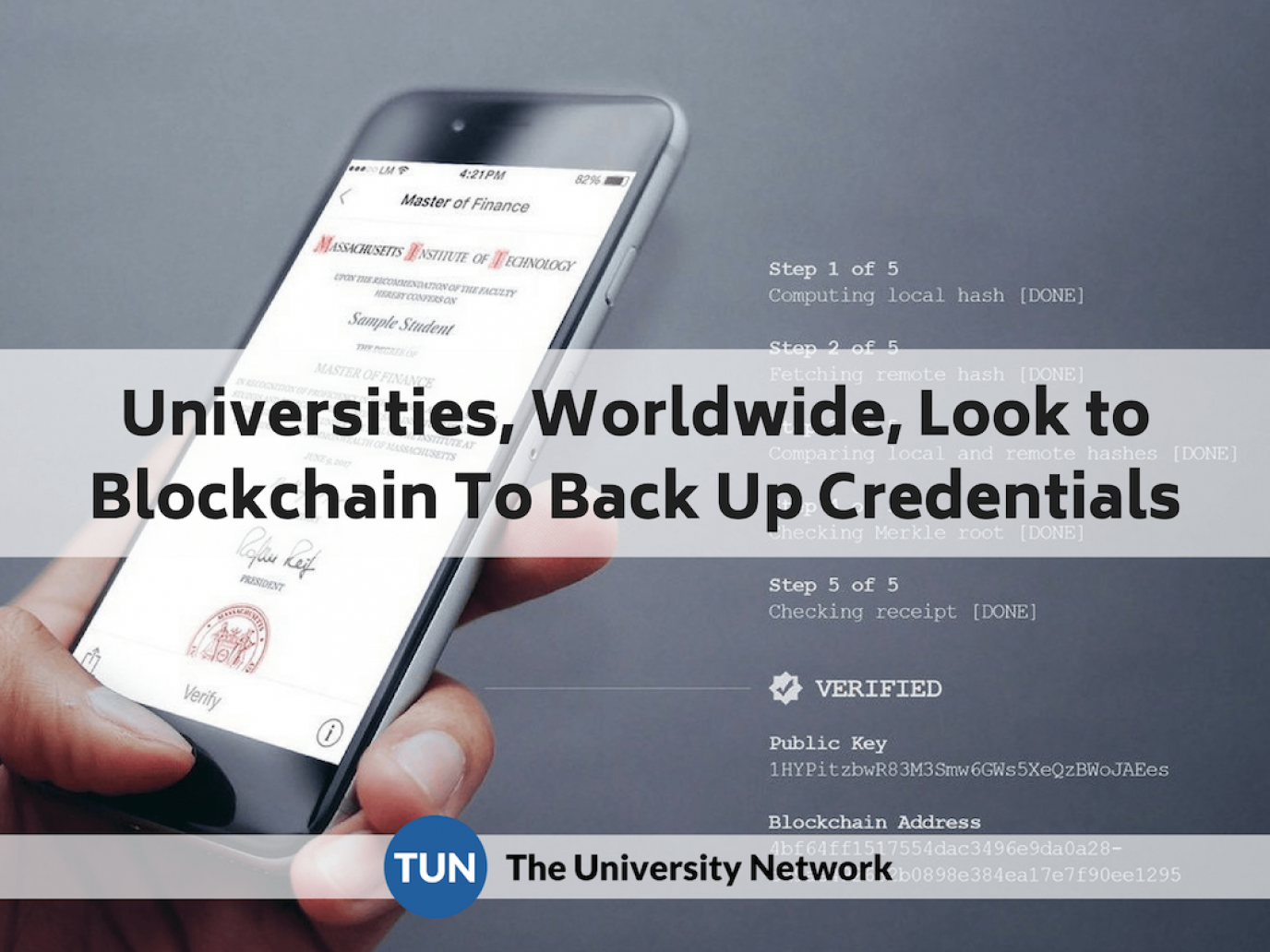 Blockchain Diploma iPhone | The University Network