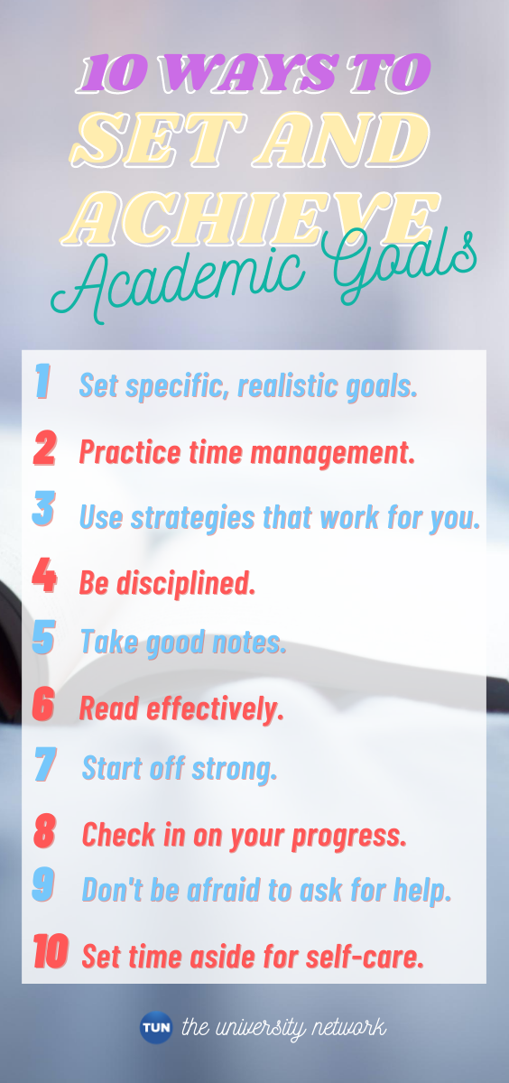 10-Ways-To-Set-And-Achieve-Academic-Goals-1 | The University Network